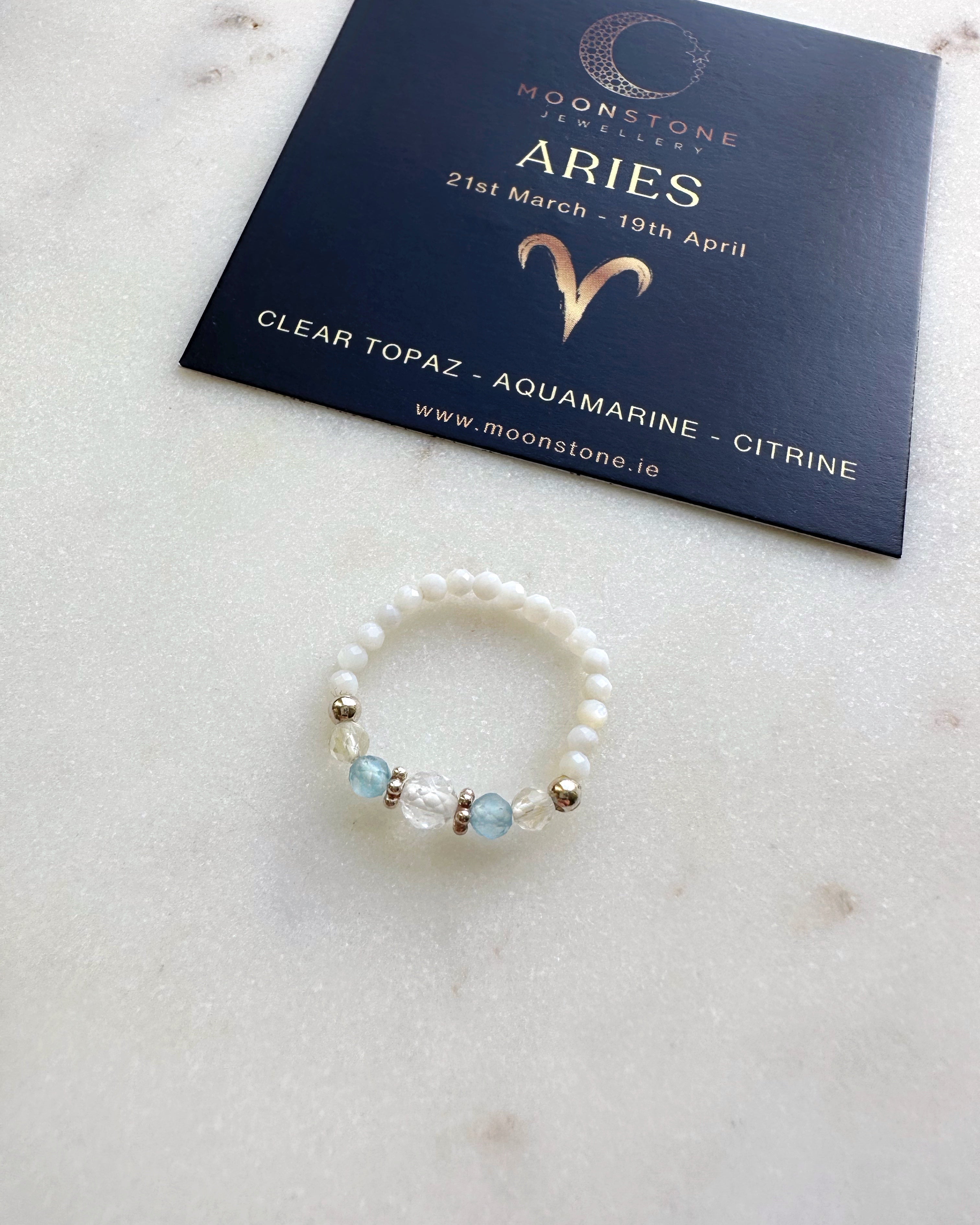 Zodiac - Aries ring – Moonstone Jewellery